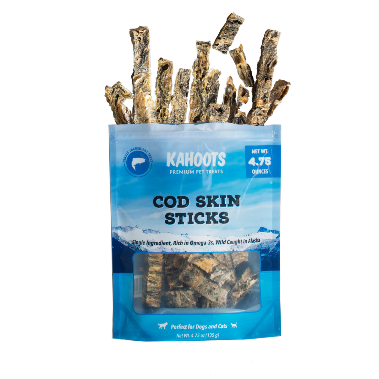 Wild Alaskan Cod Skin Sticks | Single Ingredient | Low Calorie | Made ...